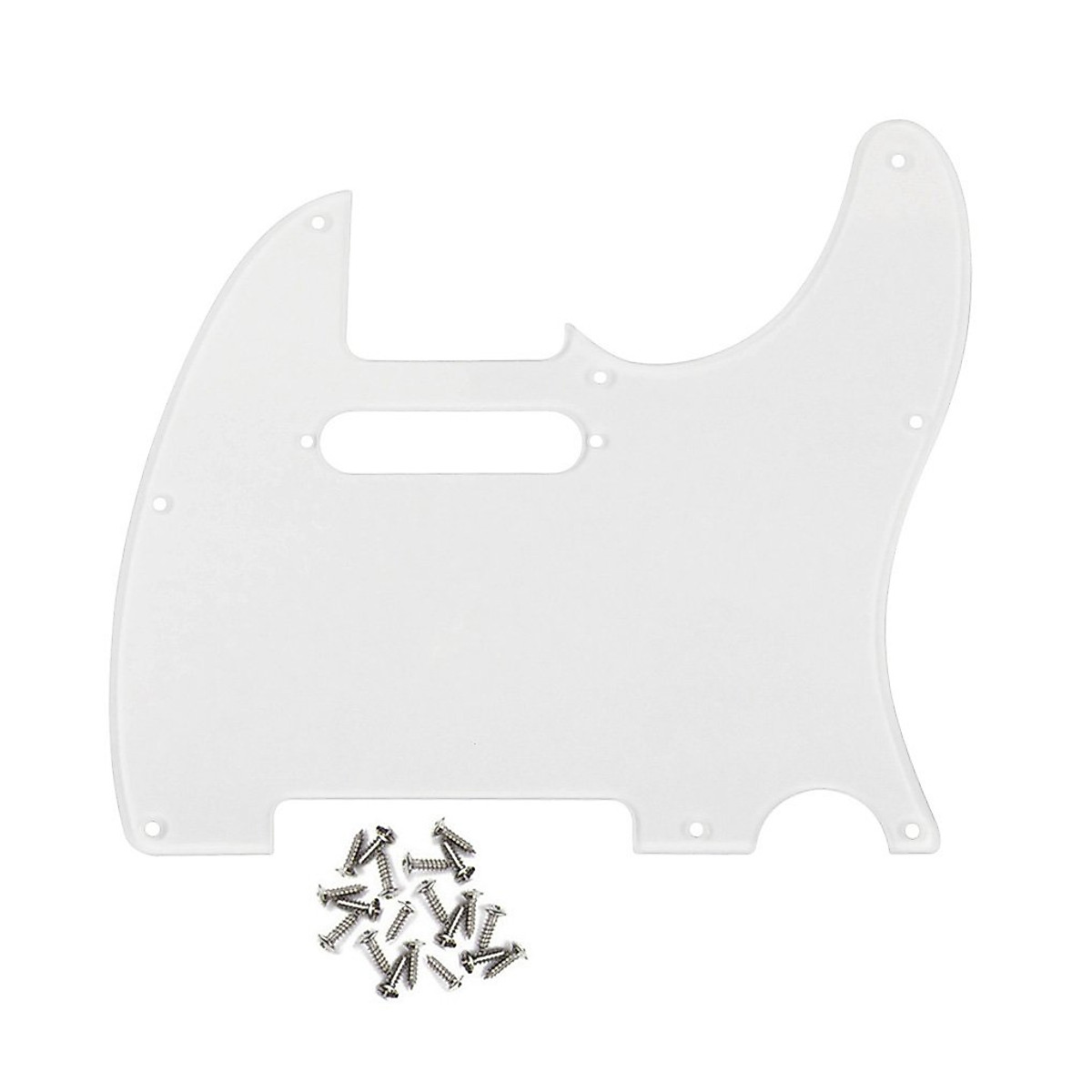 FLEOR 8 Hole TL Pickguard Scratch Plate with Pickguard Screws Set Fit USA/MX Standard TL Style Pickguard Replacement, 1Ply Transparent