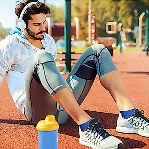 QUXIANG Compression Socks for Women & Men Circulation 3/6/7 Pairs Arch Ankle Support 15-20 mmHg Best for Running Cycling (Multi 06, S/M)