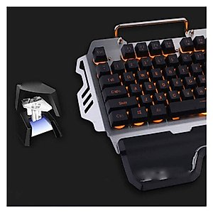RGB Gaming Keyboard and Backlit Mouse and Het Combo USB Wired Backlit Keyboard LED Gaming Keyboard Mouse Set Het with Microphone for Laptop PC Computer Game and Work