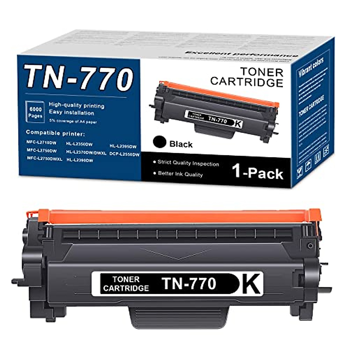 Shribbery High Yield Compatible TN770 Toner Cartridge Replacement for Brother HL-L2350DW HL-L2395DW HL-L2390DW HL-L2370DW MFC-L2750DW Printer (Black,1-Pack)