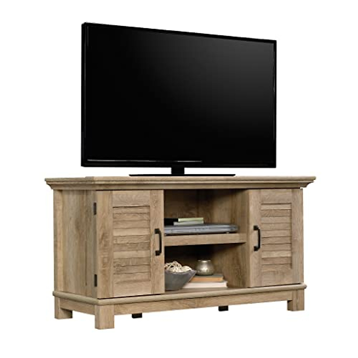 Sauder Garden Villa TV Stand, L: 47.32" x W: 18.82" x H: 25.47", Orchard Oak Finish