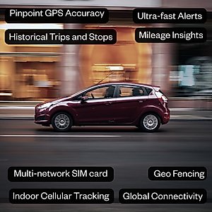 Spytec Anti-Theft Plug-in Car GPS Tracker, Real-Time 5 Second Updates, Ignition On/Off Alerts, Vehicle Movements, Personal & Work Car Monitoring | Unlimited US & Worldwide Tracking App - Low Cost Plan