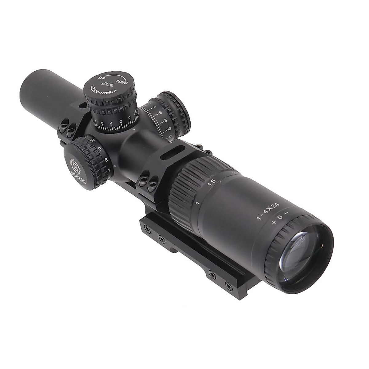 SHOTAC Rifle Scope 1-4X24, Hunting Riflescope with 30mm Tube,High Resolution Waterproof&Shock Proof Shotting Sight Scope