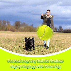 Lixada 9.5" Oversize Giant Tennis Ball for Children Adult Pet Fun (Shipped Deflated)