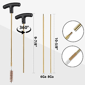 FLISSA Universal Gun Cleaning Kit, Metal Brushes Gun Cleaning Tool Set for Pistols Hunting Handgun Shot Guns Rifle with Travel Size Portable Case