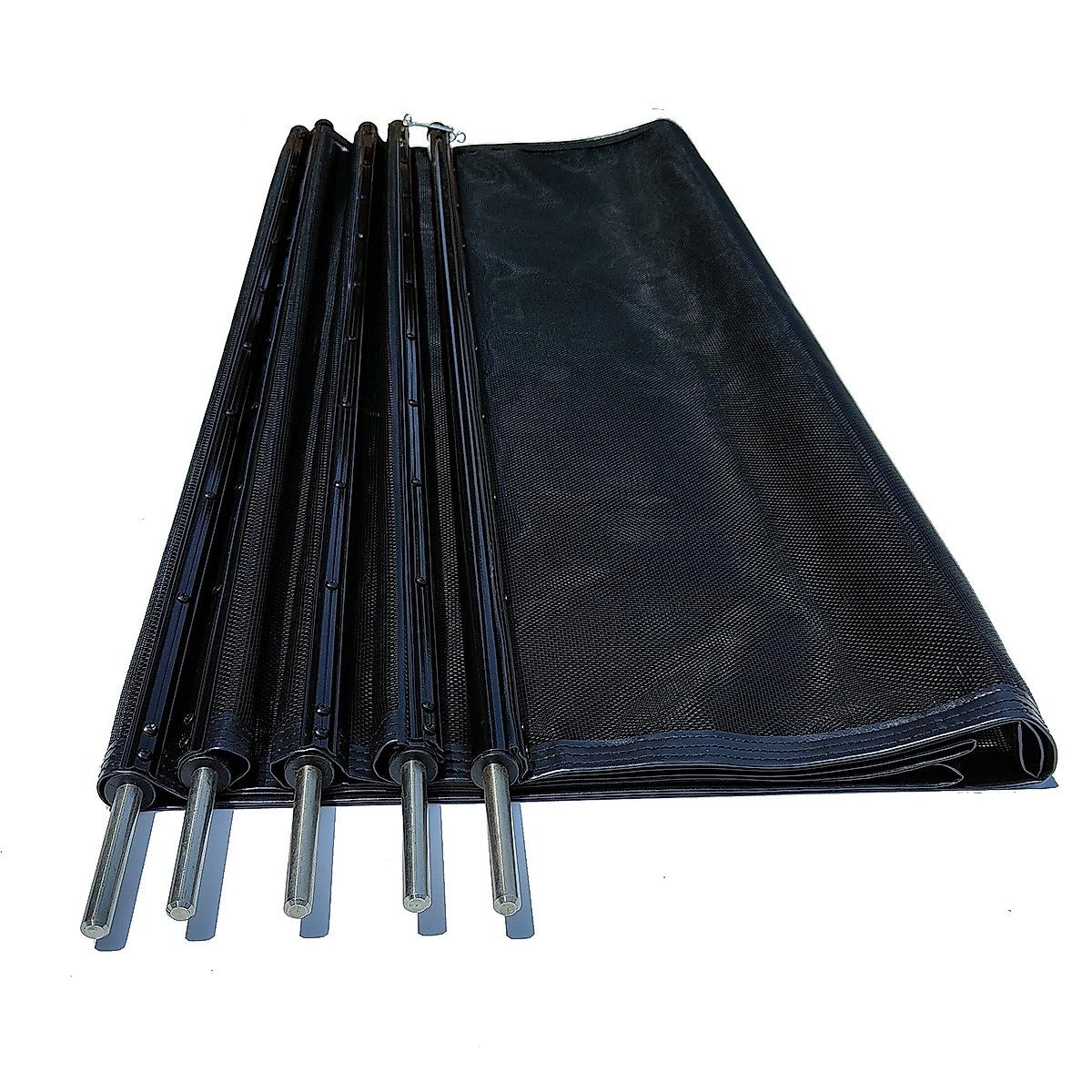 12x4 Ft Pool Barrier Fence, Removable Swimming Pool Fence for Inground Pools, DIY Pool Fencing Multi-Function Safety Fence Black Mesh Pool for Yard, Garden,Patio, Pools, with Section Kit