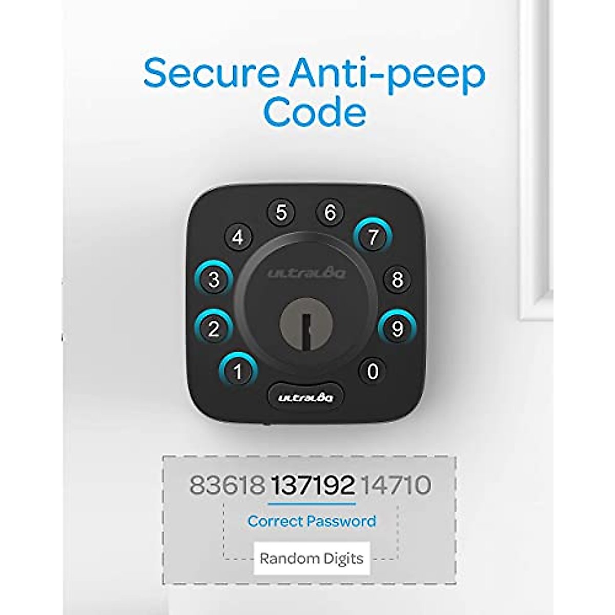 ULTRALOQ U-Bolt Smart Lock + Key Storage Lock Box + Bridge WiFi Adaptor 5-in-1 Keyless Entry Door Lock with WiFi, Bluetooth and Keypad