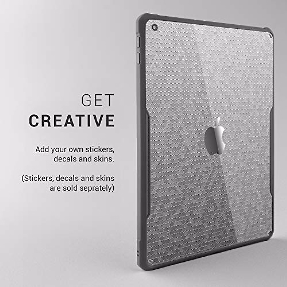 TineeOwl iPad 9.7 (2018/2017 Version) Ultra Slim Clear Case, Flexible TPU, Absorbs Shock, Lightweight, Thin (Black)