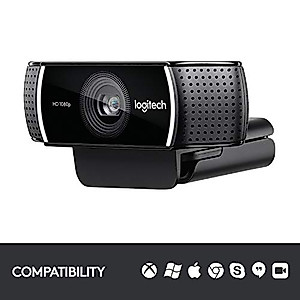 Logitech C922x Pro Stream Webcam – Full 1080p HD Camera