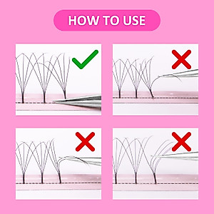 VEYES INC Lash Extension Supplies Premade Fans Eyelash Extensions Mixed Tray 7D 0.07 D curl 9-16mm Short Stem Volume Lashes Matte Black 320FANS