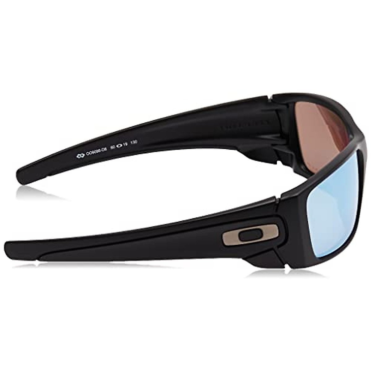 Oakley Men's OO9096 Fuel Cell Rectangular Sunglasses, Matte Black/Prizm Deep Water Polarized, 60 mm