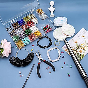 ZLXDP Gemstone Jewelry Making Kit Irregular Chips Stones Crushed Chunked Crystal Pieces Loose Beads for Decor Crafts