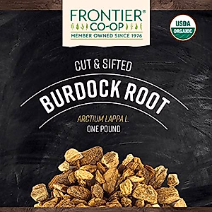 Frontier Organic Burdock Root, 1-Pound Bulk Bag, Common in Root Beer Recipes, Cut & Sifted, Sustainable Grown, Kosher (Packaging May vary)