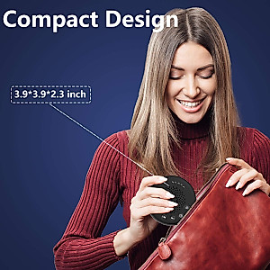 Easysleep Sound White Noise Machine with 25 Soothing Sounds and Memory Function 32 Levels of Volume and 5 Sleep Timer Powered by AC or USB for Sleeping Relaxation (Black-No Light)