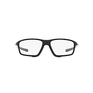 Oakley Men's Ox8076 Crosslink Zero Square Prescription Eyeglass Frames, Matte Black/Demo Lens, 56 mm