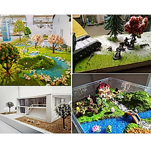 NWFashion 9 Bags Total 300Gram Scenery Basing Material Kit，Stone,Snow,Grass,Moss Stick,River,Desert