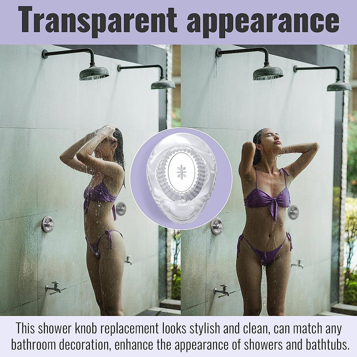 Liberflow Shower Knob Replacement for Sb-170, Shower Faucet Handle Compatible with Valley Single Handle Kitchen, Lavatory, Tub, Bathtub Faucets, Clear Acrylic Handle Replacement