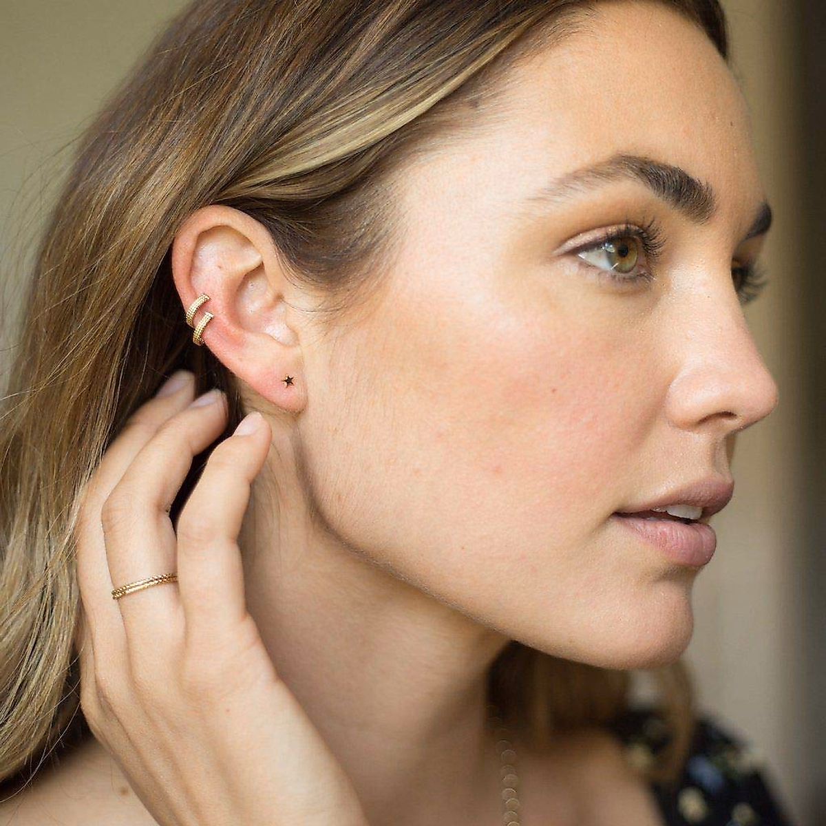 Honeycat Skinny Twist Rope Ring Duo Set in Gold, Rose Gold, or Silver | Minimalist, Delicate Jewelry (Rose Gold, 6)