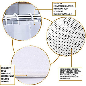 4 Piece Cool Anime Shower Curtain Sets with Non-Slip Rugs, Toilet Lid Cover, Bath Mat and 12 Hooks, Bathroom Decor Set Accessories Waterproof Shower Curtains