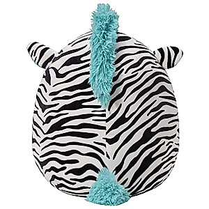 Squishmallows Original 12-Inch Zeke Zebra with Blue Mane - Medium-Sized Ultrasoft Official Jazwares Plush
