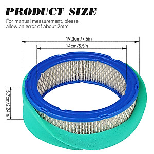 Lonsda 394018 394018s 392642 Air Filter for B&S 272490 294000 271271 5050D 5050H 5050B JohnDeere LG394018JD LTR155 LTR166 SST16 SST18 12.5-21hp L-Head Twin Horizontal and V-Twin Vanguard Engine
