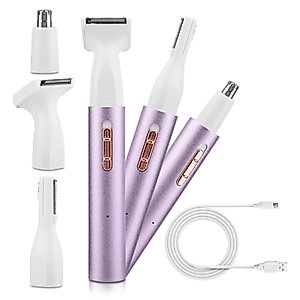 StepOK Nose Hair Trimmer, 3 in 1 Electric Nose & Ear Hair Trimmer, Eyebow Trimmer, Face Razor, USB Rechargeble for Men Women