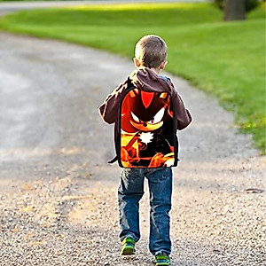 LHSAA 3PCS Backpack Casual Bag with Lunch Bag Tote And Pencil Case for Teenage Boys and Girls Cartoon Shoulder Laptop Large Capacity