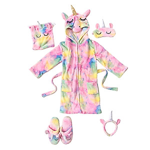 JOYIN Kids Unicorn Robe and Bathroom Set Gifts for Girls and Kids