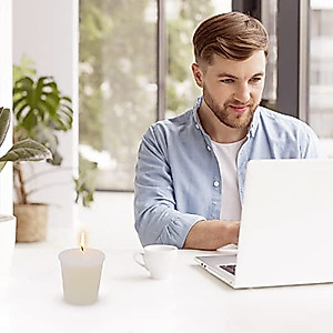 ionlywax Ivory Votive Candles Set of 12 Bulk Unscented Small Off-White Votives for Table Ceterpieces, Wedding, Party, Home 12 x 2.0oz