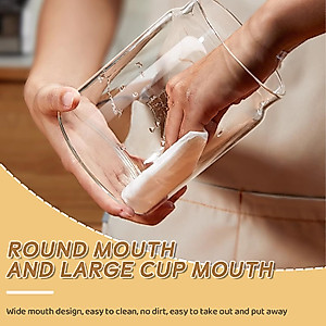 La Llareta 1200ml/42.3oz Vacuum Glass Coffee Storage Jar, Borosilicate Glass Canister, Sealed Container with ABS Lid, for Coffee, Spices, Biscuits