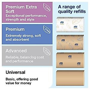 Tork Xpress Multifold Paper Towel Dispenser, Stainless Steel H2, One-at-a-Time Dispensing, Image Range, 463002