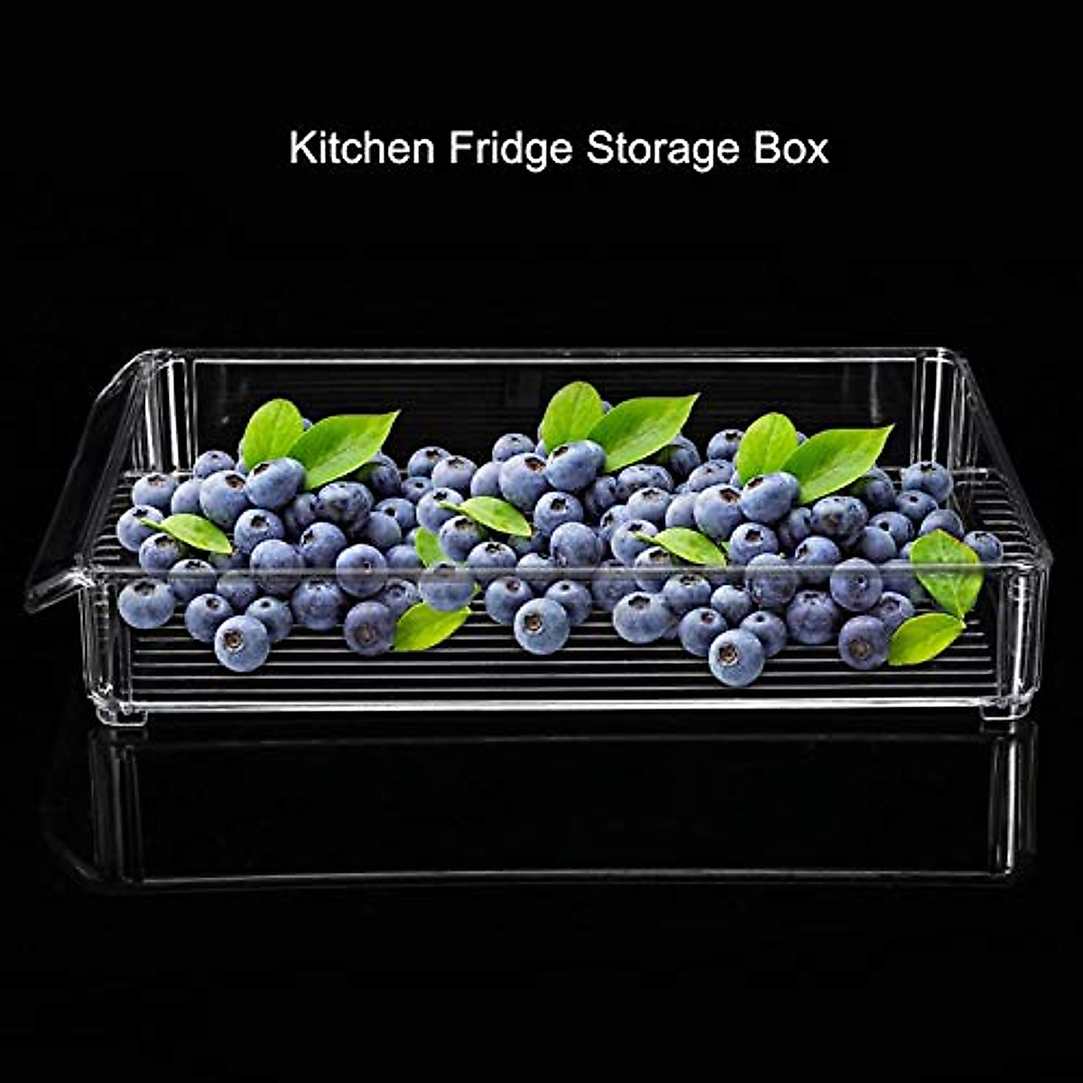 Plastic Food Storage Container Bin with Lid and Handle for Kitchen, Pantry, Cabinet, Fridge, Freezer(6138-小)