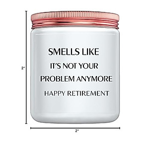 Retirement Gifts for Women Men, Best Happy Retirement 2024 Candles, Funny Teacher Coworkers Nurses Retired Gift Ideas, Lavender Scent