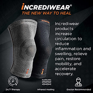 Incrediwear Knee Sleeve – Knee Braces for Knee Pain, Joint Pain Relief, Swelling, Inflammation Relief, and Circulation, Knee Support for Women and Men, Fits 22”-26” Above Kneecap (Black, XXX-Large)