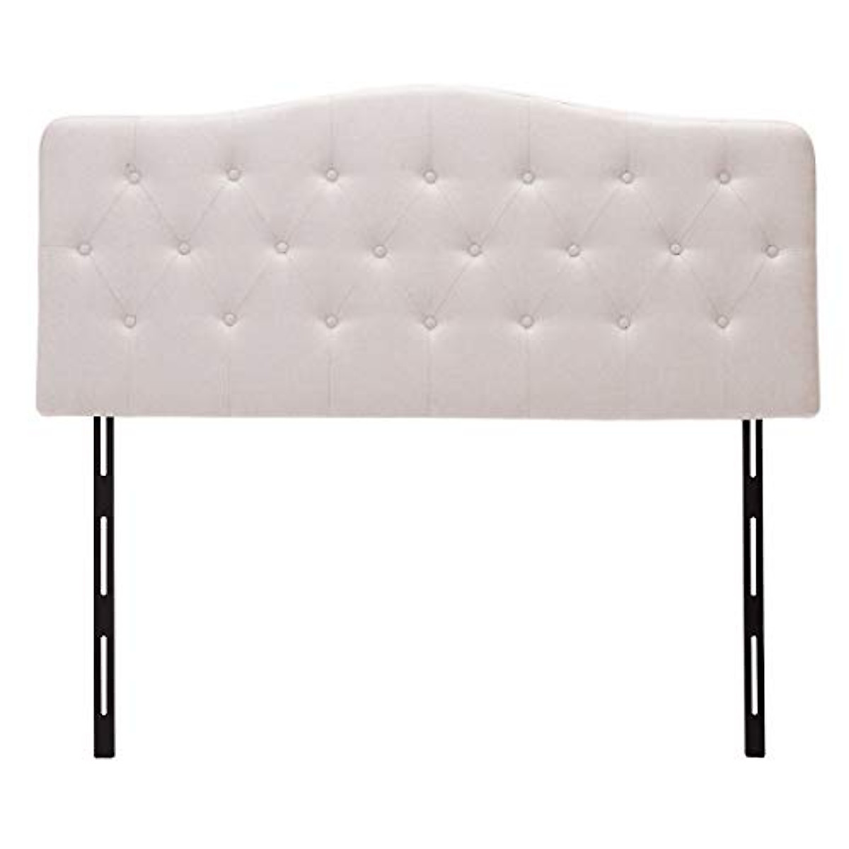 Yongchuang Tufted Upholstered Headboard Queen Adjustable Height Headboard Panel for Queen Size Bed Ivory
