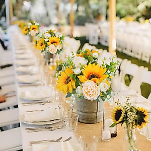 HO2NLE 4PCS Artificial Flowers Branches Faux Silk Cherry Blossoms Stem Fake Floral for Home Garden Restrant Hotel Parties Wedding Table Centenpieces Arrangements Decor Spray in Pink