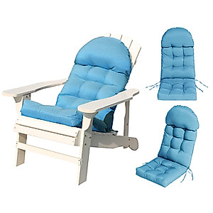 COSNUOSA Rocking Chair Cushion High Back Adirondack Chair Cushion Waterproof Patio Cushions for Outdoor Furniture Sky Blue