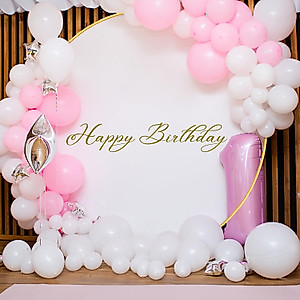 Round Backdrop Stand 7.2 ft, Metal Balloon Arch Kit Circle Frame for Parties, Birthday, Wedding, Ceremony Decorations-Gold