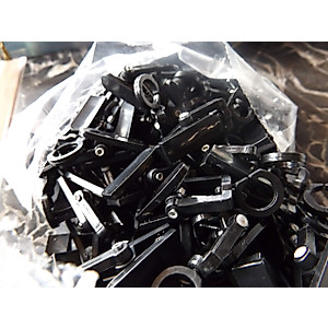 NAHANCO CC2B Plastic Swivel Rotating Clever Clip, 2”, Black (Pack of 100)