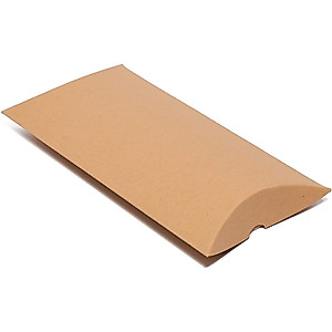 Kraft Paper Pillow Gift Box Set (50 Pack)