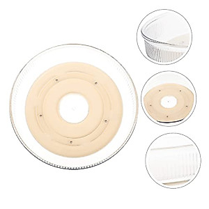 Zerodeko 4pcs rotatable Tray Clear Bathroom Organizer Kitchen Sundries Holder Turntable Round Makeup Storage Tray Dresser Tray Plastic Round Makeup Tray Storage Rack to Rotate Care The pet