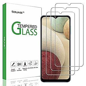 beukei (3 Pack) Screen Protector for Samsung Galaxy A12 Screen Protector Tempered Glass, 6.5 inch, 9H Hardness, Anti Scratch, Bubble Free
