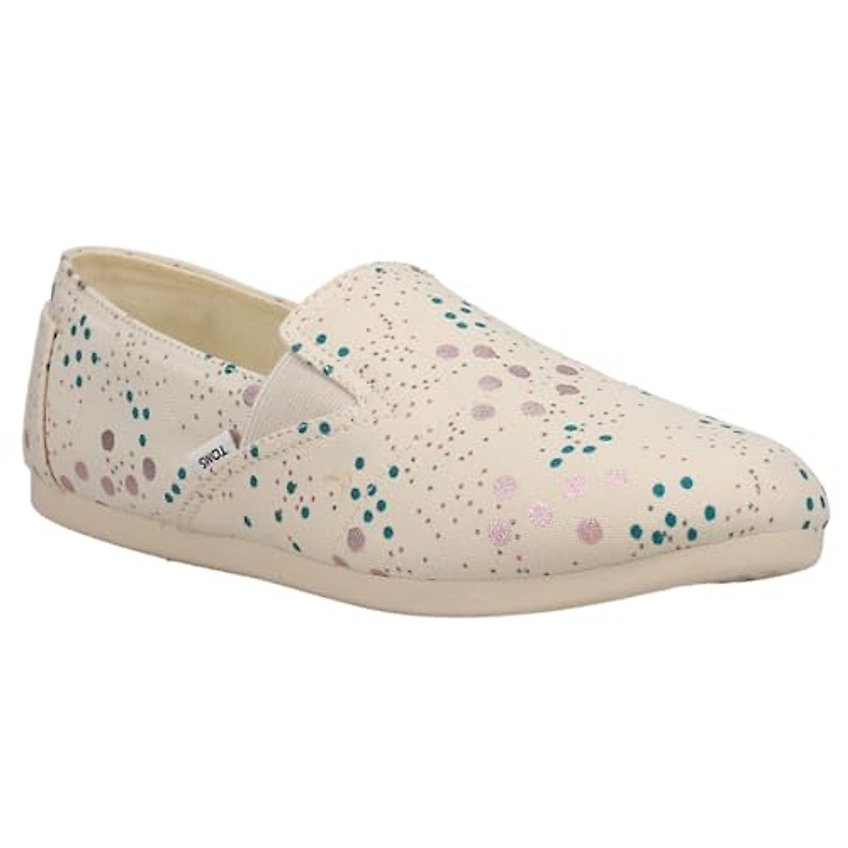 TOMS Women's Redondo Loafer Flat, Birch Super Bloom Dot Print, 12