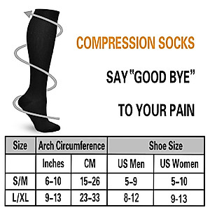 Double Couple 8 Pairs Compression Socks Men Women 20-30 mmHg Knee High Compression Stockings for Sports Support Socks