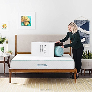 Linenspa 3 Inch Convoluted Gel Swirl Memory Foam Mattress Topper - Promotes Airflow - Relieves Pressure Points - Twin