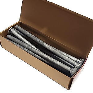5/8" - 11 x 12 Carriage Bolt | Round Head | Hot Dip Galvanized | 10pcs Box