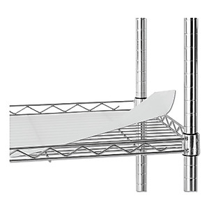 Alera ALESW322416SR 24 in. x 16 in. x 39 in. 450 lbs. Capacity 3-Shelf Wire Cart with Liners - Silver