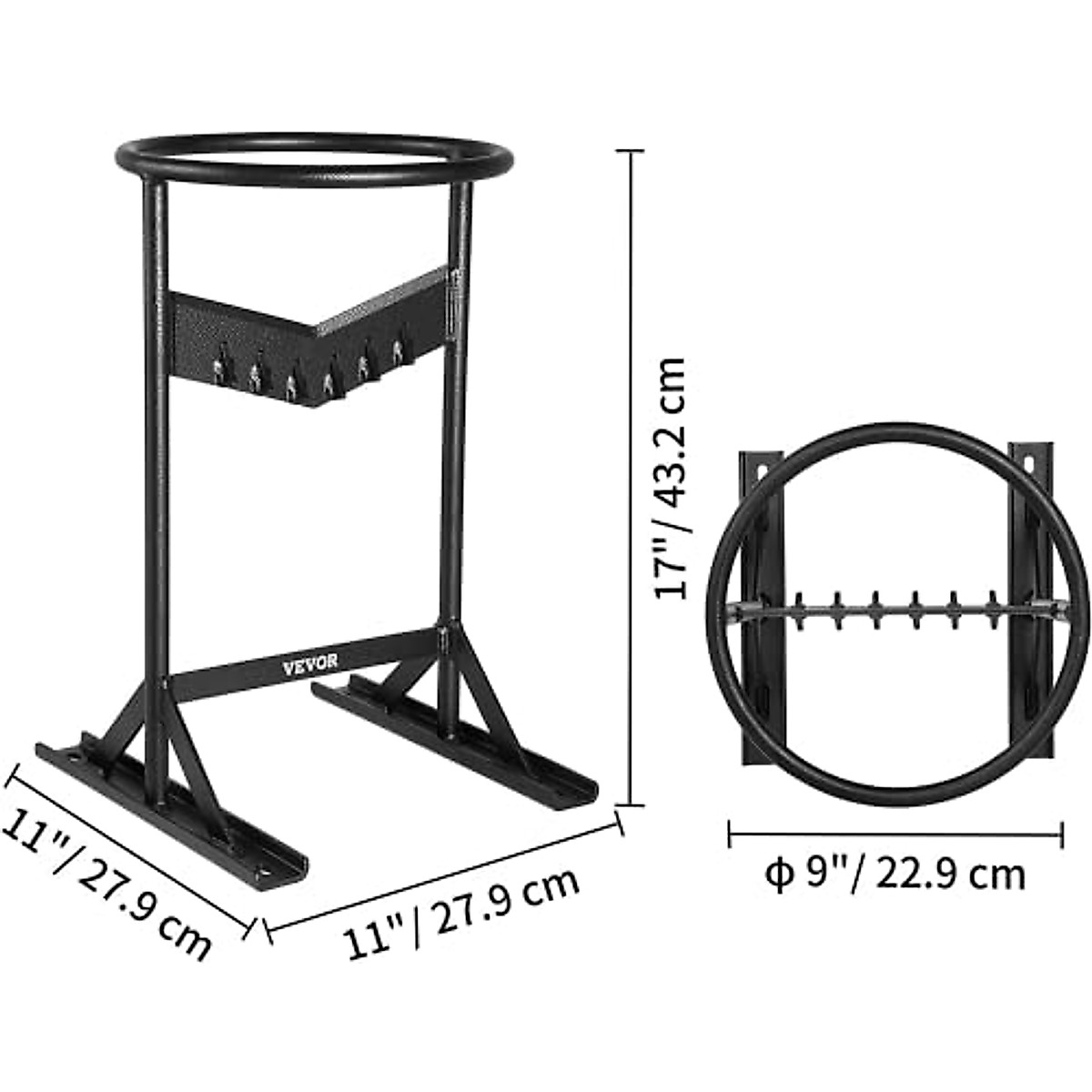 VEVOR Firewood Kindling Splitter, 9''x17'' XL Wood Splitter, Unique V-Shaped Finger-Safety Blade, Manual Log Splitter for Wood Splitting, Heavy Duty Strong Steel Structure & Stability, Log Splitter