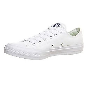 Converse Mens Chuck Taylor All Star Low II White Sneaker - 4 Men - 6 Women