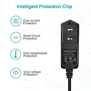 BOLWEO Universal 5v 2a Power Supply Adapter,AC to DC Adapter with 7 Tips Connector DC Plugs Adapter for TV Box, Security Camera, LED Strip Lights, Audio/Video and More 5v Household Electronic Devices